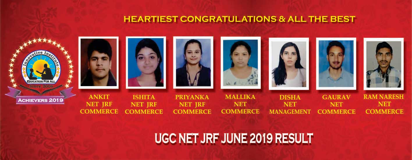 Achievers-2019—UGC-NET-JR | INNOVATIVE INSTITUTE