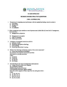 10 Controlling – Questions | INNOVATIVE INSTITUTE