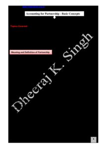 Practice Set Partnership Fundamental | INNOVATIVE INSTITUTE